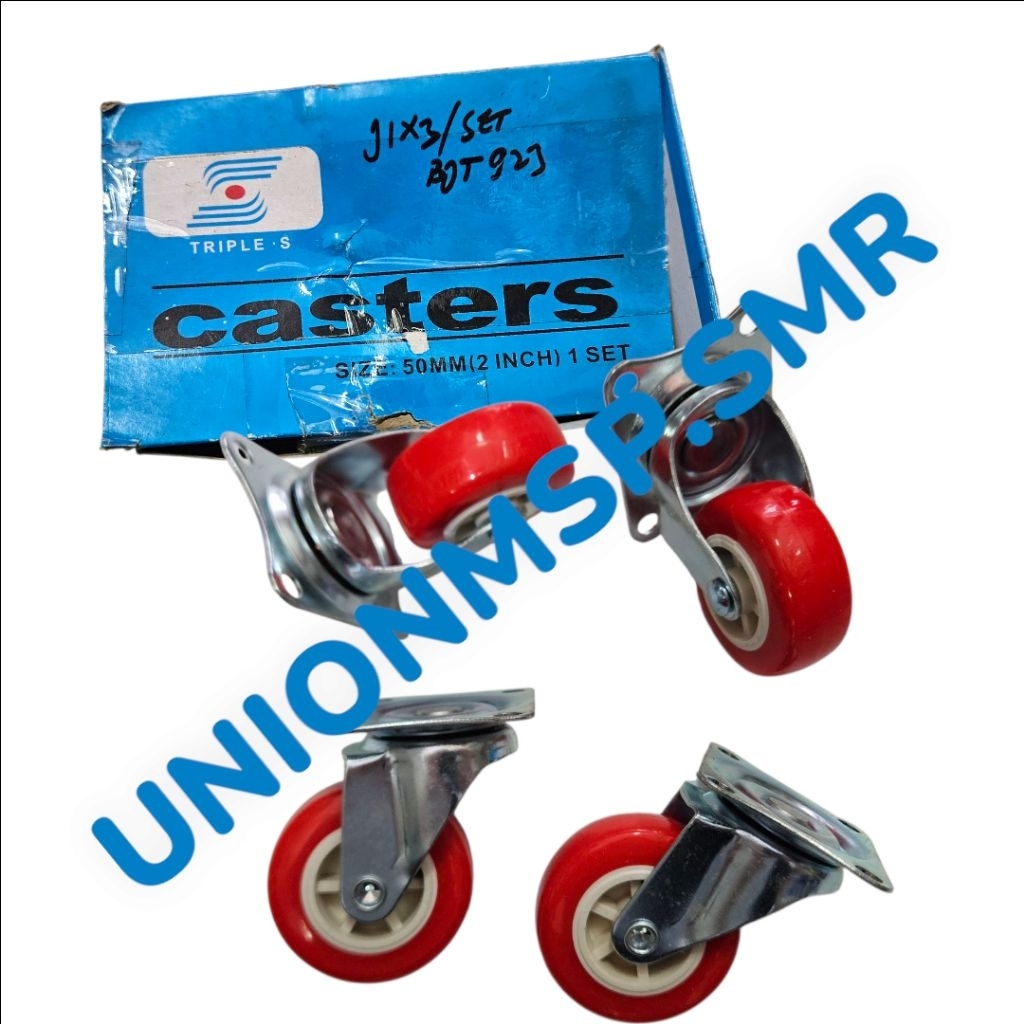 Jual Caster Roda Karet 2 Inch Hidup 4 PCS | Roda Serbaguna untuk Meja ...