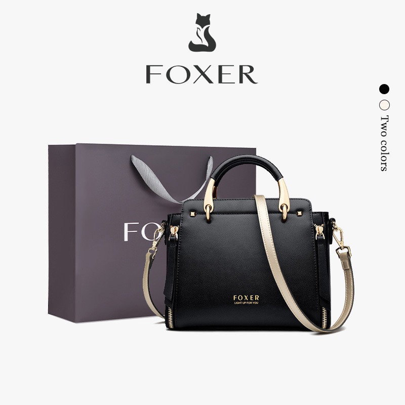 Jual FOXER Tas Tangan Kulit Asli Tas Bahu Wanita Tas Selempang Dengan Tali Bahu Yang Dapat ...