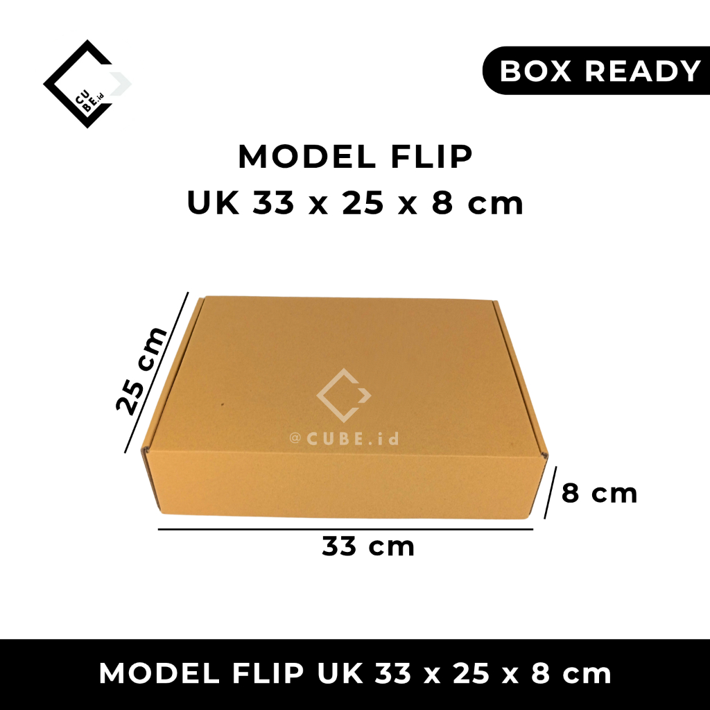 Jual DUS MODEL FLIP / CORRUGATED FLIP BOX UK 33 x 25 x 8cm | Shopee ...