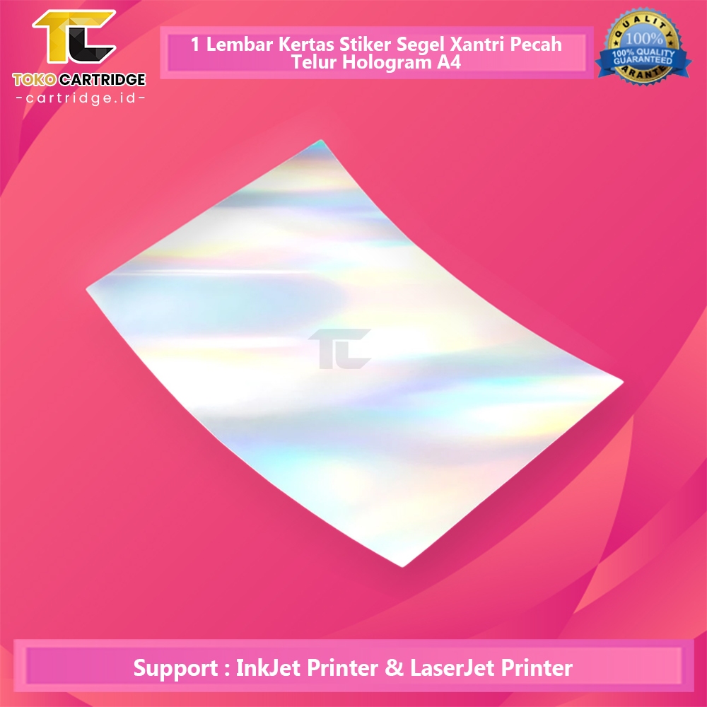 Jual Kertas Sticker Xantri Segel Hologram A4 Segel Bahan Pecah Telur ...