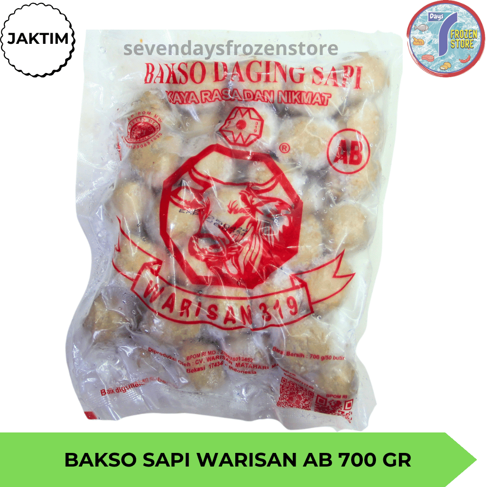 Jual Bakso Sapi Warisan AB Isi 50 Kemasan 700 Gr | Shopee Indonesia