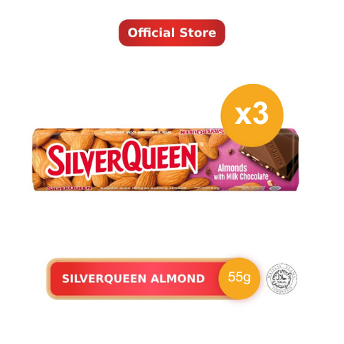 Jual Silverqueen Almond 55 g x 3 pcs | Shopee Indonesia