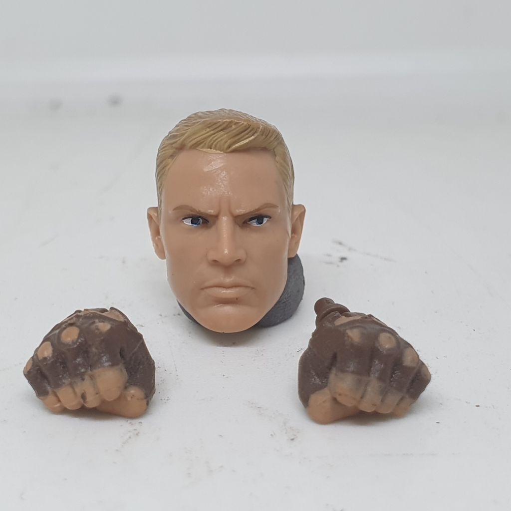 Jual Marvel Legends Head HS Unmasked Hand Fist Male Steve Rogers ...