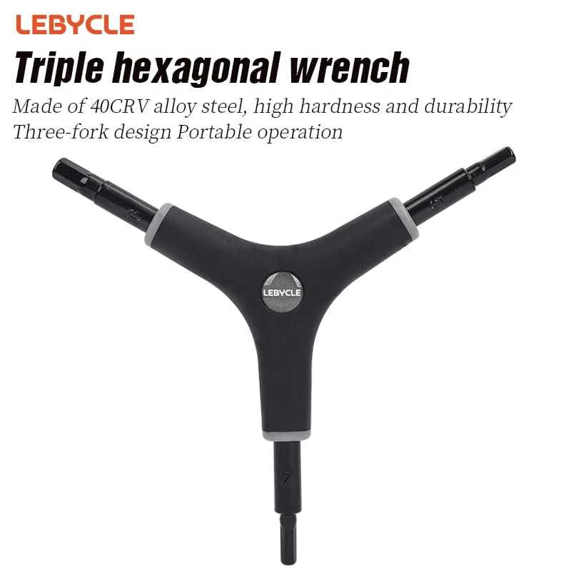 Jual Lebycle Kunci Allen Hex Wrench 3 in 1 Set Kunci Y T Kunci Hex 4 5 ...