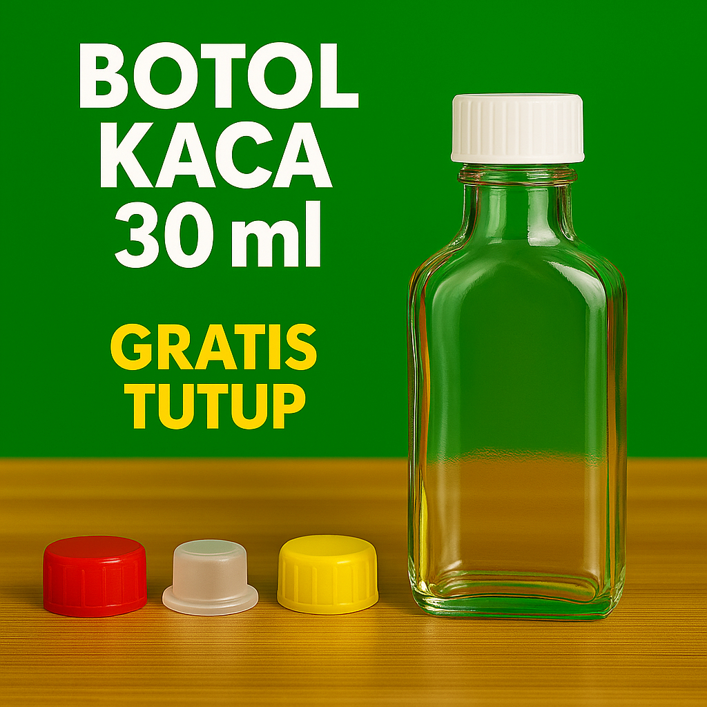 Jual Botol Kaca GPU 30ml Termasuk Tutup | Botol Obat Kecil | Botol ...