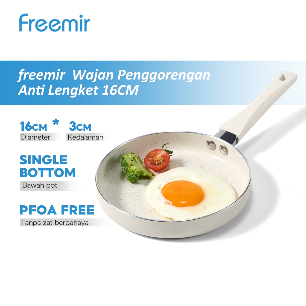 Jual [Promo Gajian] freemir Frying Pan Anti Lengket 16 Cm Granite Anti ...