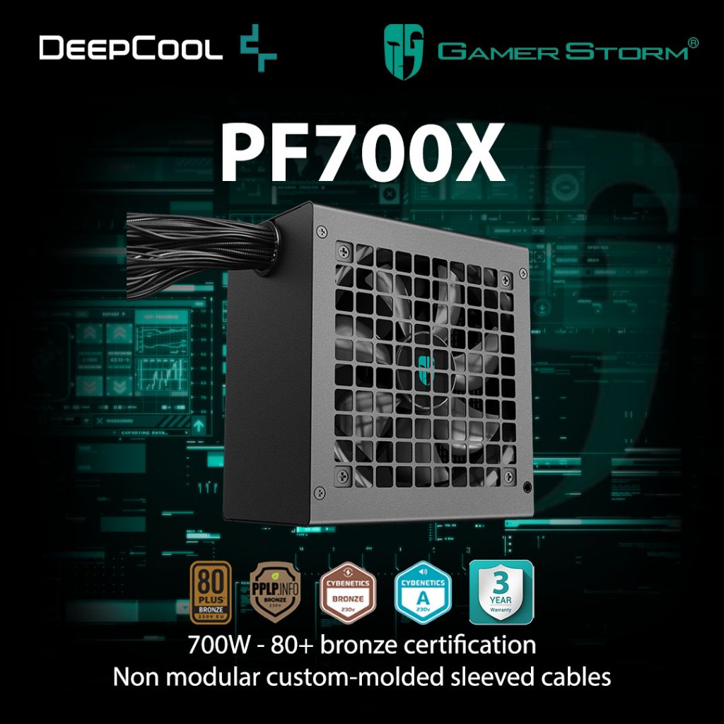 Jual Deepcool Gamerstorm PSU PF700X 700W 80+ Bronze Flat Cable | Shopee ...