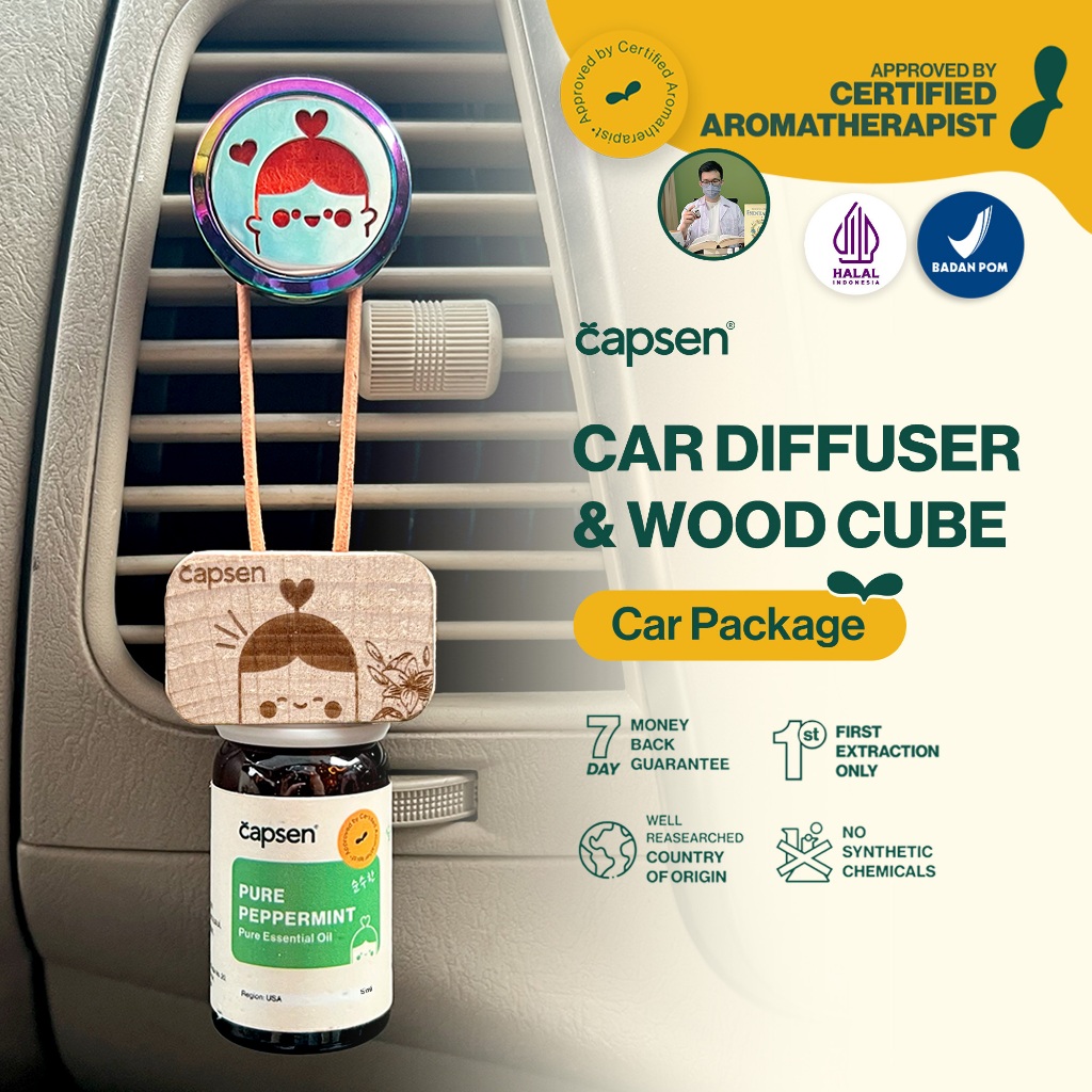 Jual CAPSEN Cube Kubus + Car Diffuser Mobil Essential Oil Aromatherapy ...