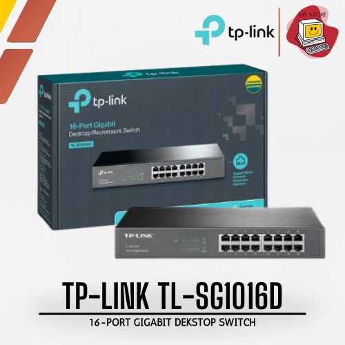 Jual TP-Link TL-SG1016D 16 Port Gigabit Desktop Rackmount Unmanaged ...
