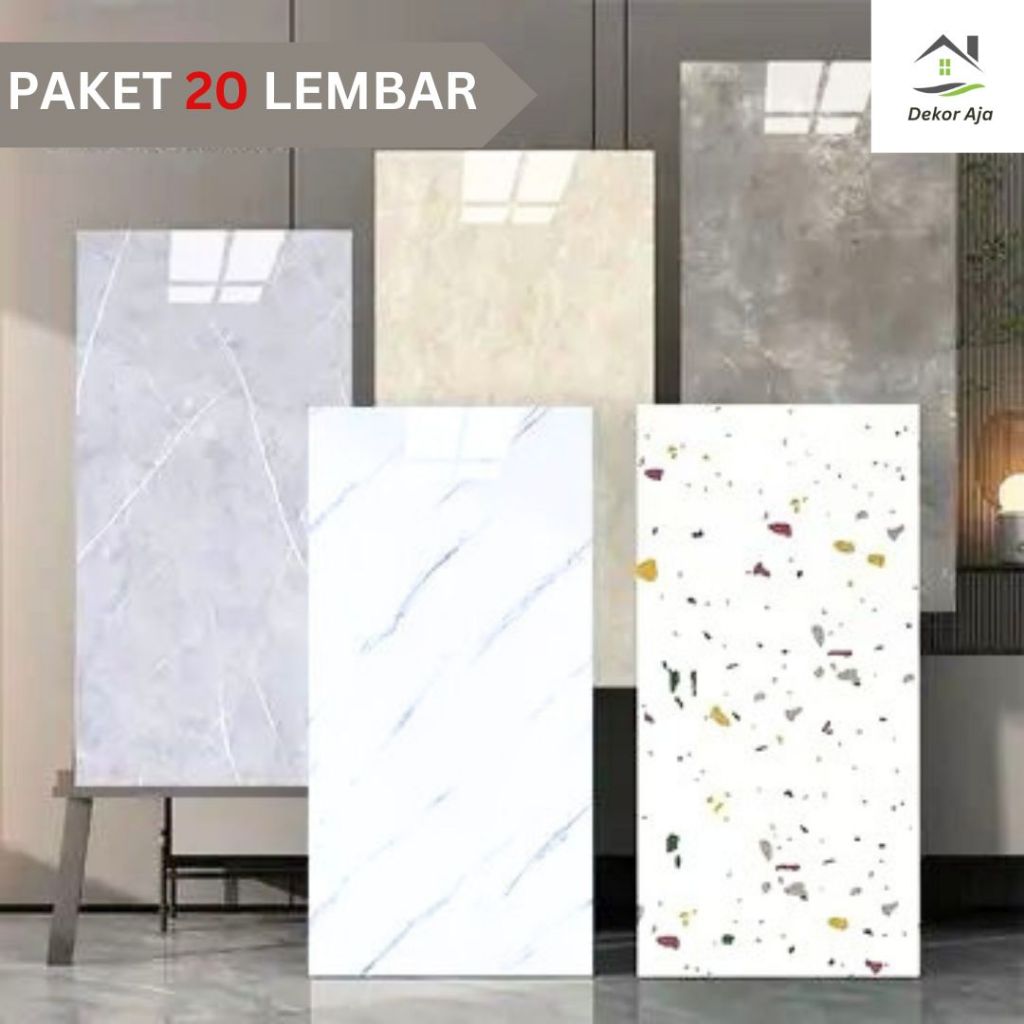 Jual PAKET 20 PCS Wallpaper Vinyl Marble / Wallpaper Dinding Vinyl ...