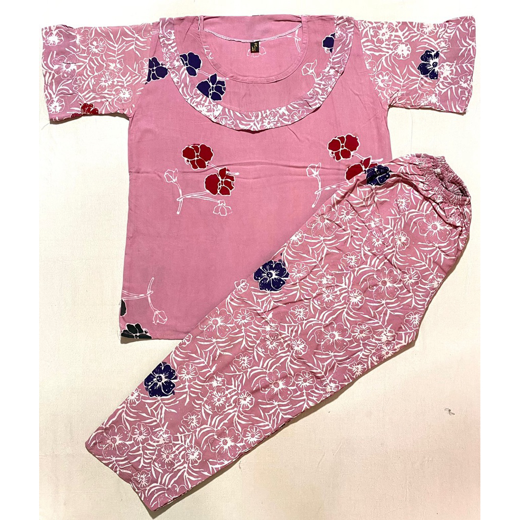 Jual standart LD 112cm SETELAN BATIK CAP SUPER MOTIF BUNGA KOTAK2 ...