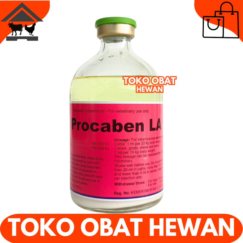 Jual PROCABEN LA 100ML - Obat Antibiotik Pernafasan & Pencernaan Hewan ...