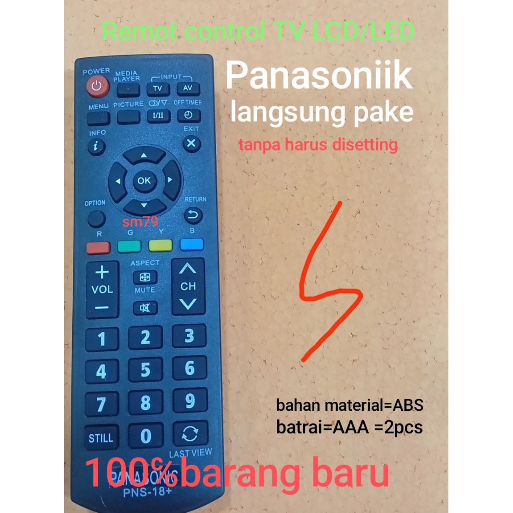 Jual remot multi khusus led/lcd panasonic langsung pake tanpa di ...