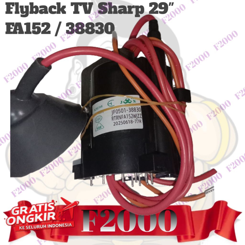 Jual FBT Flyback Playback TV SHARP 29 inch JF0501 38830 RTRNFA152WJZZ ...