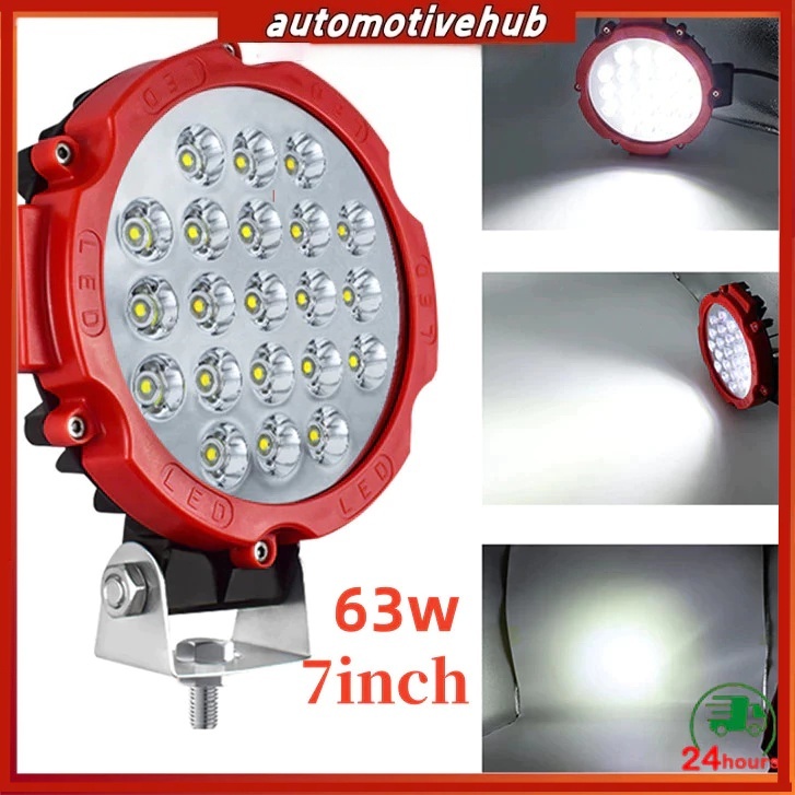 Jual Lampu Tembak Sorot LED Cree 63W 63 Watt W63 21 Titik Mata Mobil Motor Jeep Worklight ...