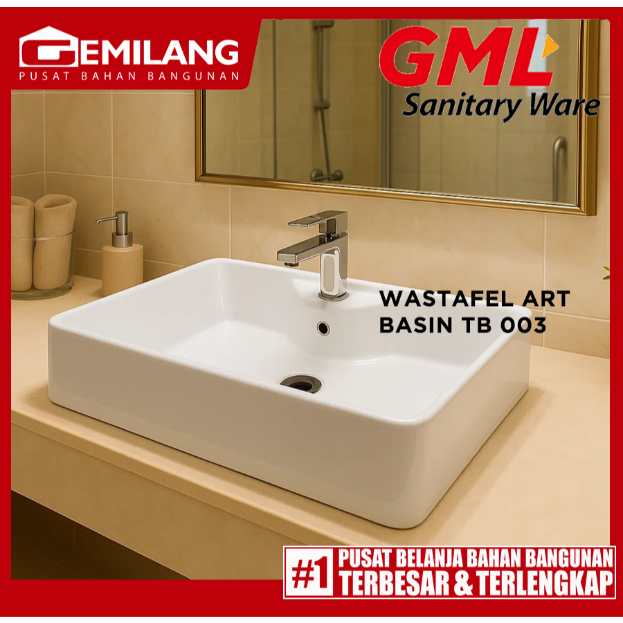 Jual GML WASTAFEL ART BASIN (TB 002 & TB 003), GML WASTAFEL PEDESTAL BASIN (TS-097, TS-061, TS ...