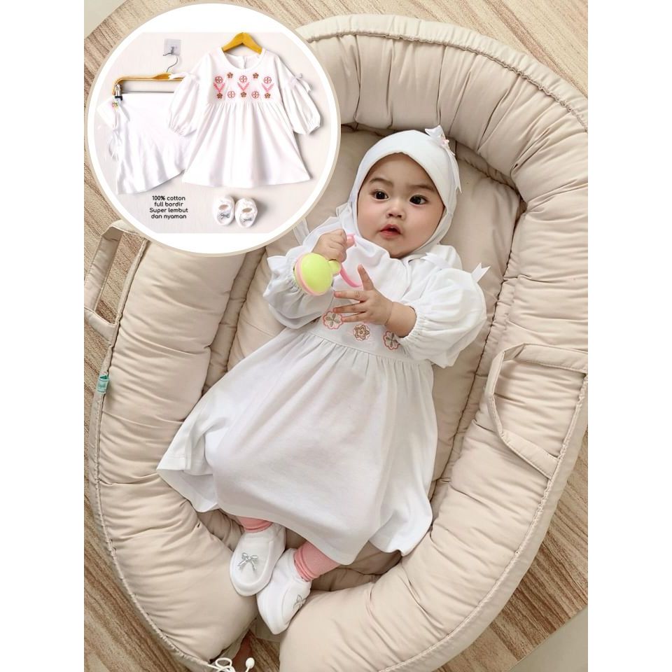 Jual Gamis Baju Setelan Dress Muslim Lebaran Bandana Sepatu Lucu Cantik ...