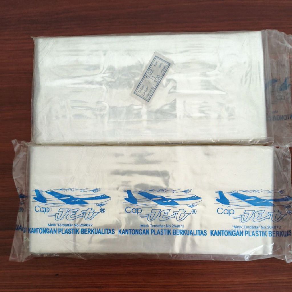 Jual Plastik PP Roll Merk Jet Tebal 0.02mm, Lebar 11cm, Panjang 100m ...