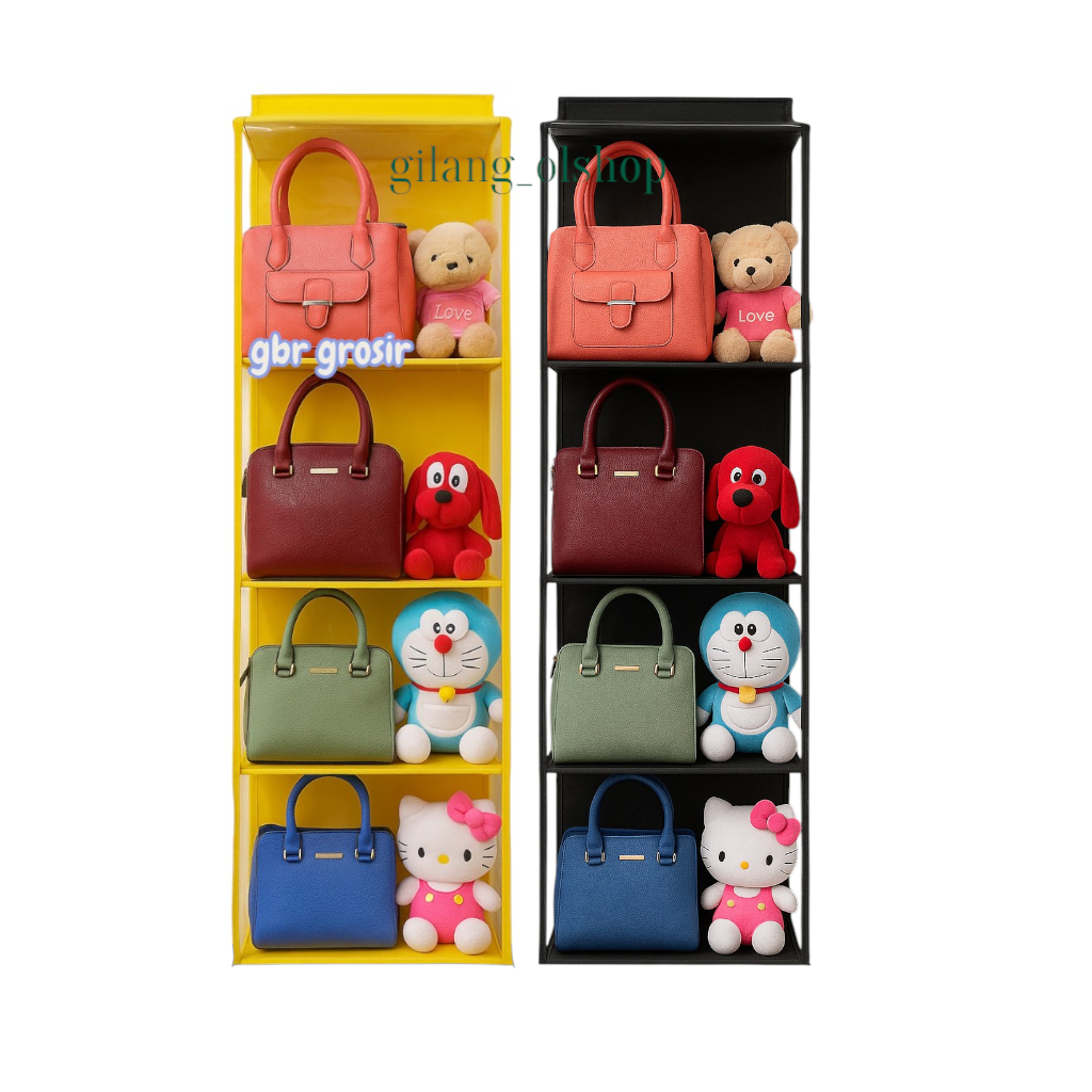 Jual RAK TAS POLOS GANTUNG 5 KOLOM RESLETING / RAK TAS GANTUNG / RAK ...