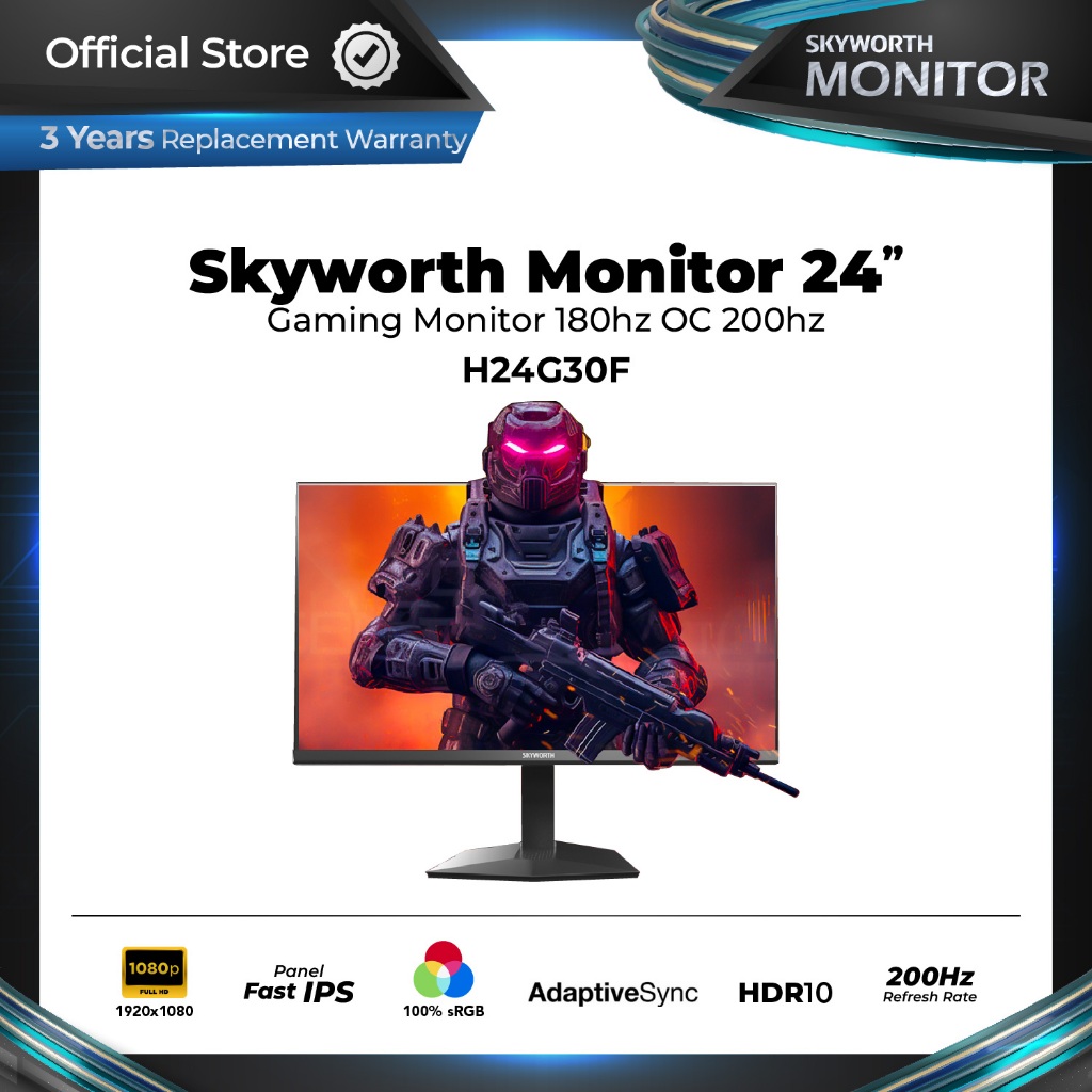 Jual Skyworth Monitor 24 Inch 180HZ OC 200HZ H24G30F | Shopee Indonesia