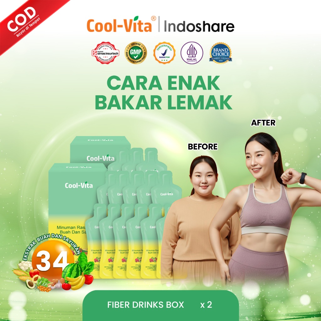 Jual Coolvita 2 Box - 14 Pouch SLIMKEEP Fiber Drink Diet Detox ...