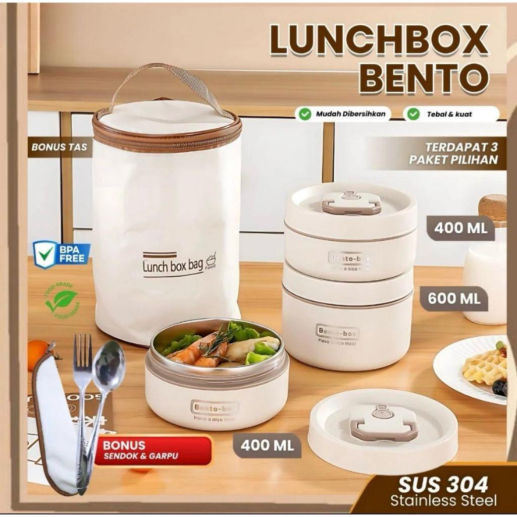Jual Lunch Box Set Stainless 304 / Tempat Makan Kotak Makan Lunch Box ...