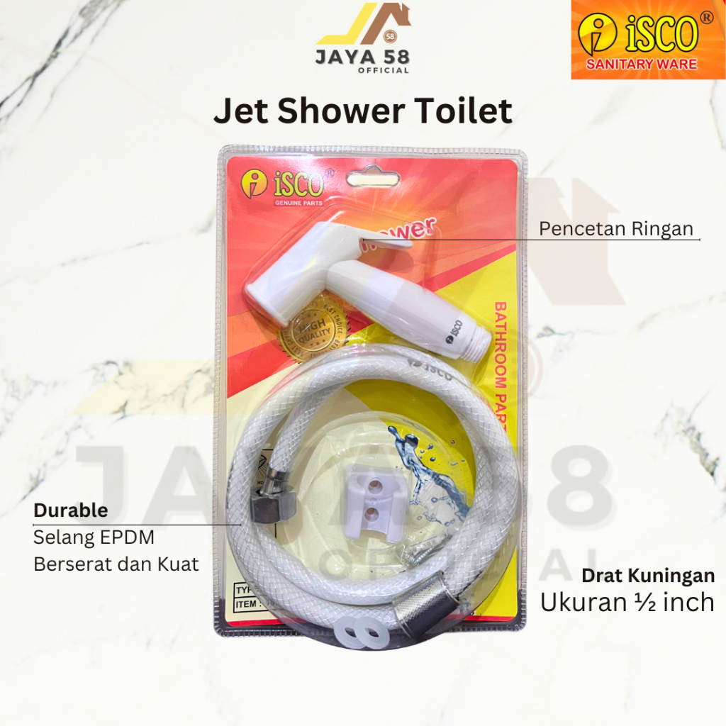 Jual Jet Shower Closet Kamar Mandi Putih Bidad Shower Cebok Toilet ISCO ...