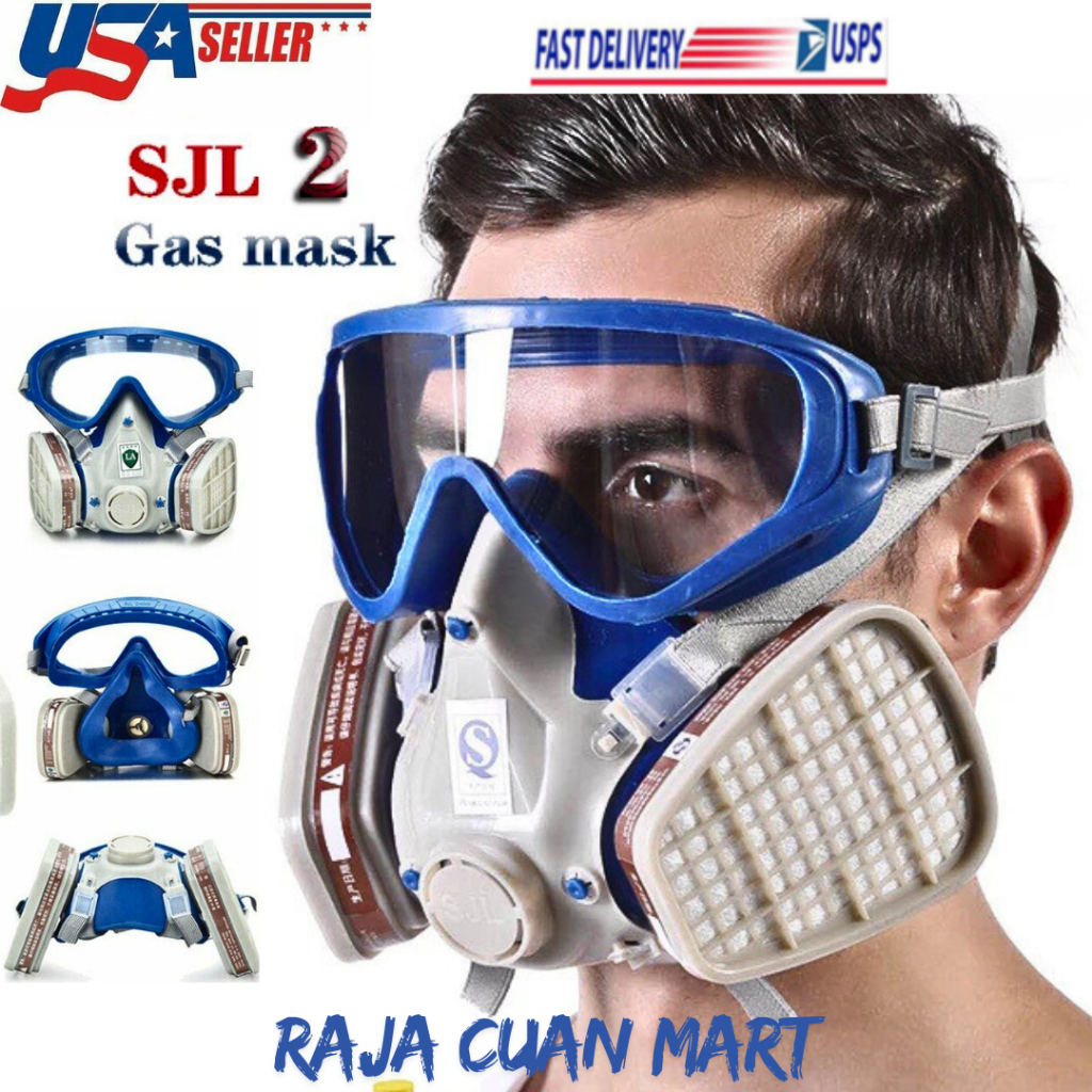 Jual RAJA Masker kacamata Gas Respirator laboratorium Cat Safety ...