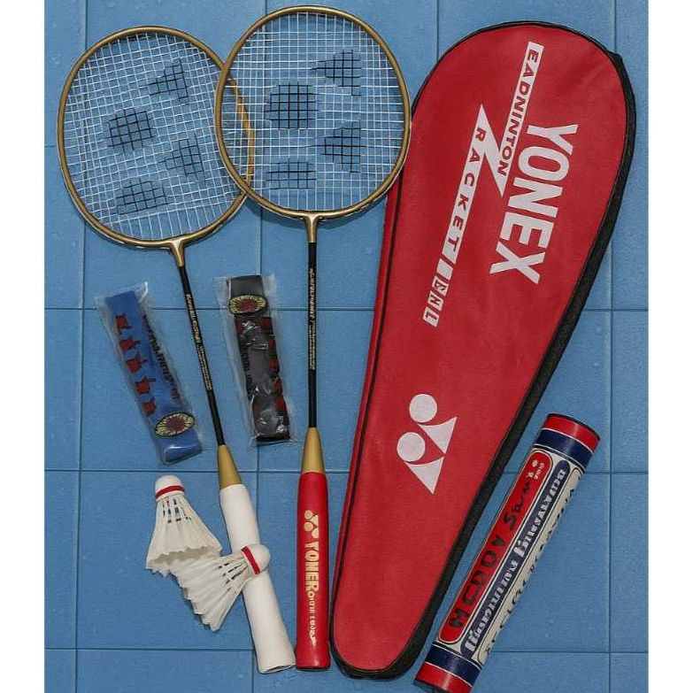 Jual Set Raket Badminton Carbonex 9 2PCS + Tas + Shuttlecock & Grip – Lengkap Siap Main ...