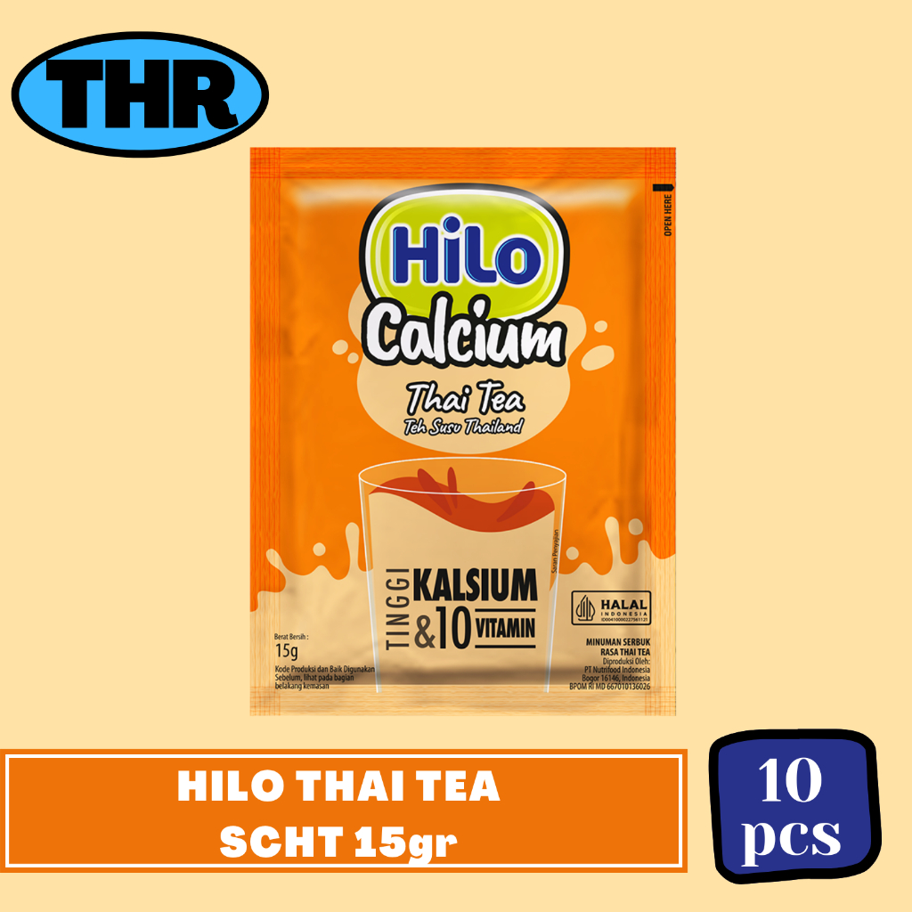 Jual Hilo Calcium Thai Tea 1 Renceng isi 10pcs (sachet) | Shopee Indonesia