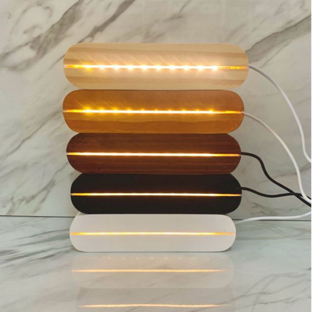 Jual STAND KAYU AKRILIK OVAL UKURAN A4 (21CM) KAYU JATI BELANDA LAMPU ...