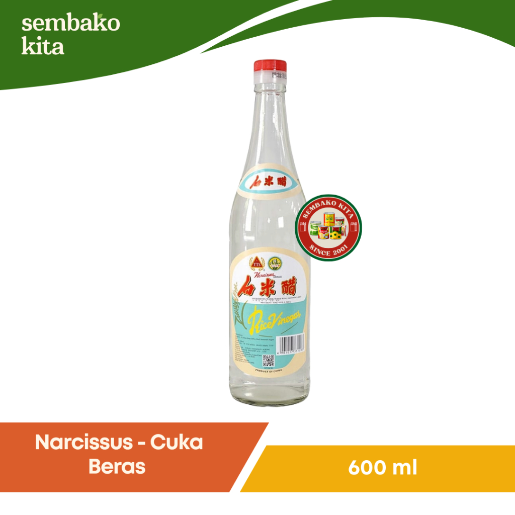Jual Narcissus - Cuka Beras / White Rice Vinegar 600ml | Shopee Indonesia