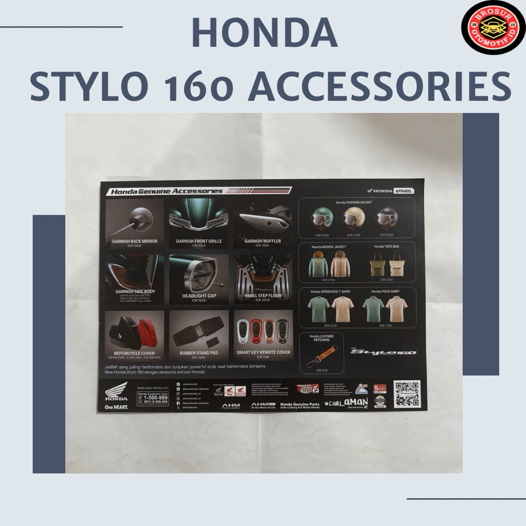 Jual Brosur Honda Stylo 160 Accessories ( flyer ) | Shopee Indonesia