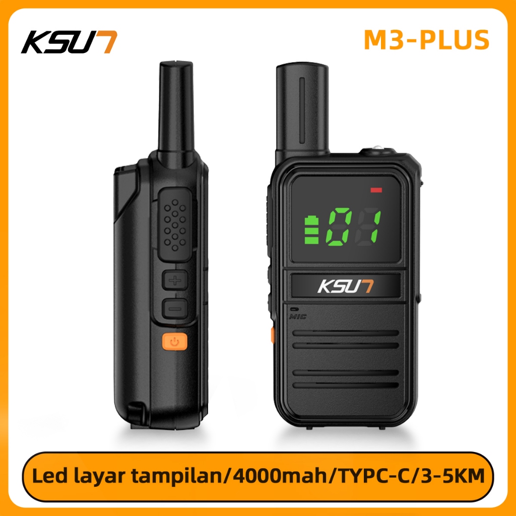 Jual KSUN X-TFSI Walkie Talkie M3PLUS 2UNIT 5KM WALKIE TALKIE MINI ...