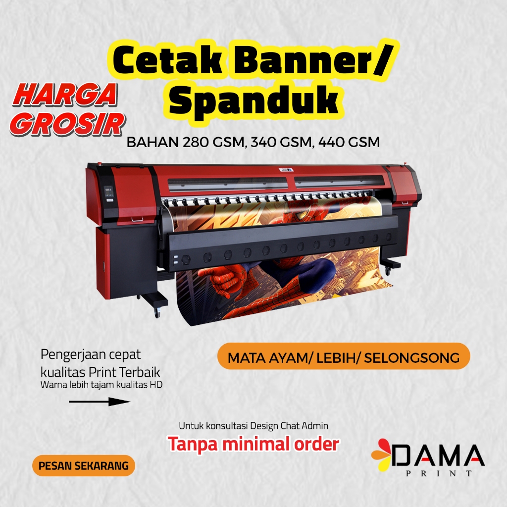 Jual Cetak Spanduk Harga Grosir / Spanduk Banner Custom / Spanduk Bahan ...