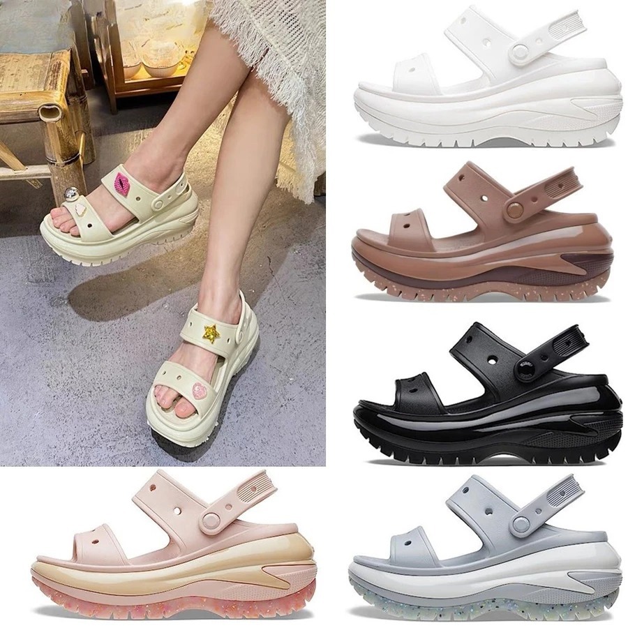 Jual CROCZYSTEP Classic Mega Crush Slide Wedges Sendal Cross C-6 Women ...