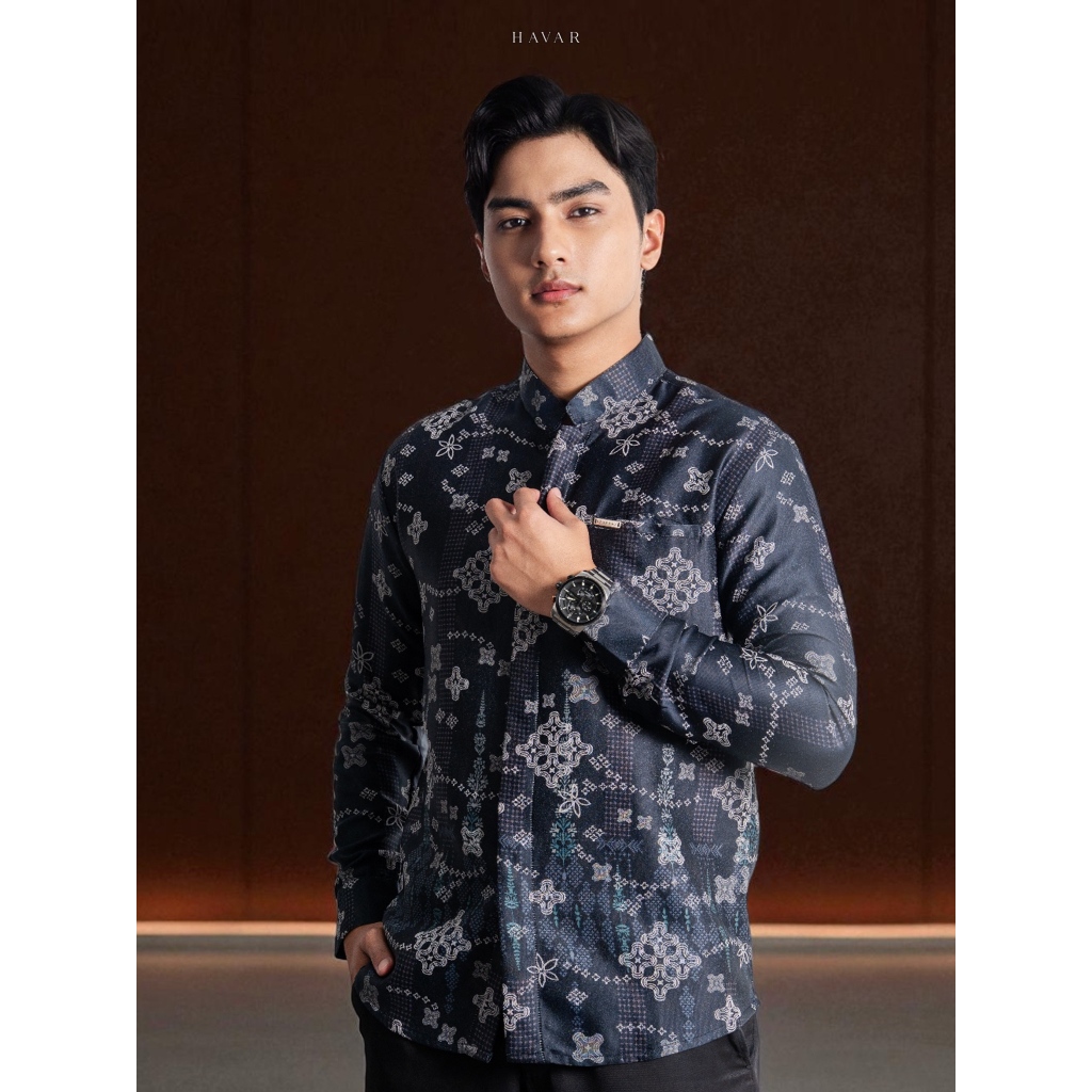 Jual HAVAR Sabil Kemeja Batik Muslim Koko Lengan Panjang | Shopee Indonesia