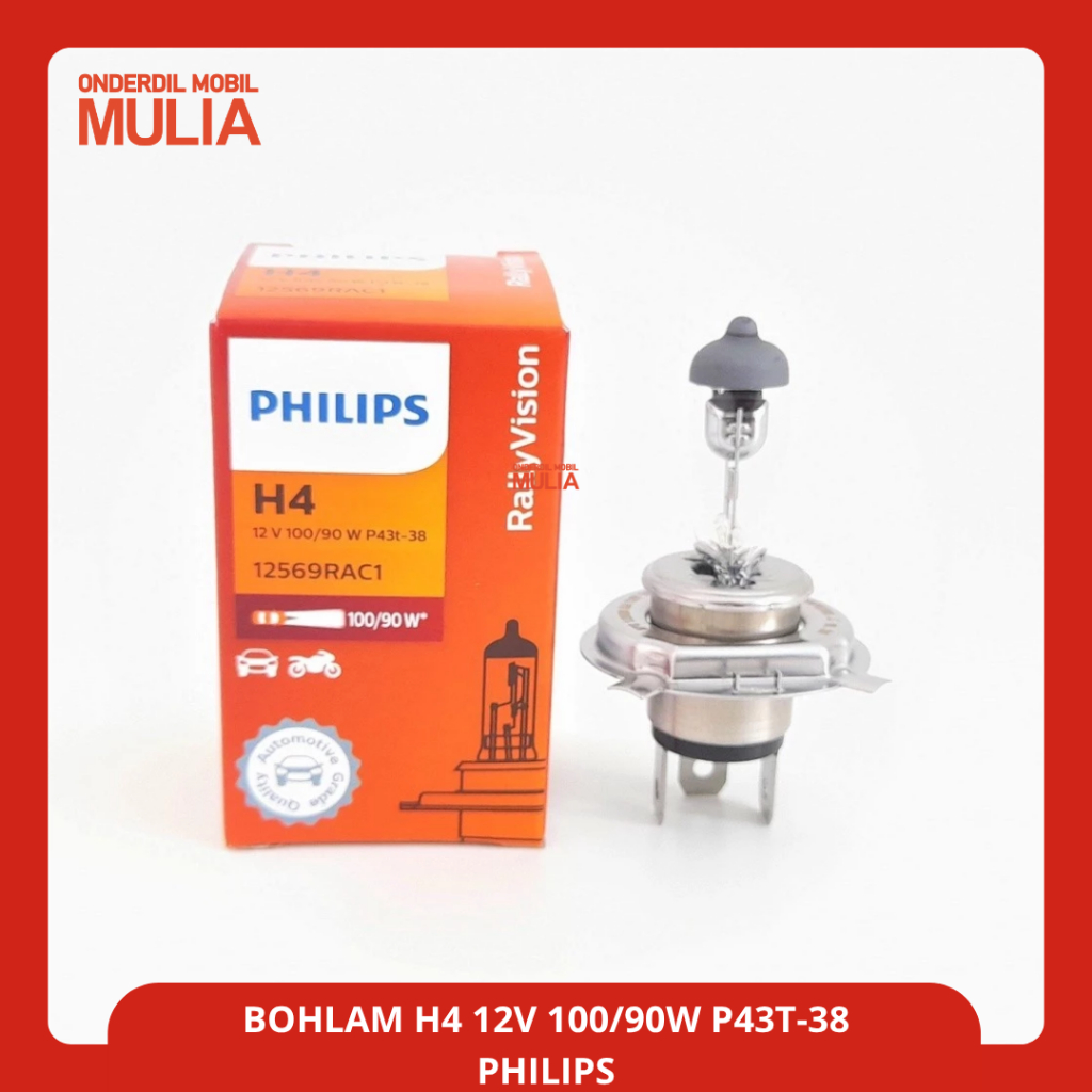 Jual Bohlam Lampu Halogen Philips H4 12V 100/90W P43T-38 – Lampu Headlamp | Shopee Indonesia
