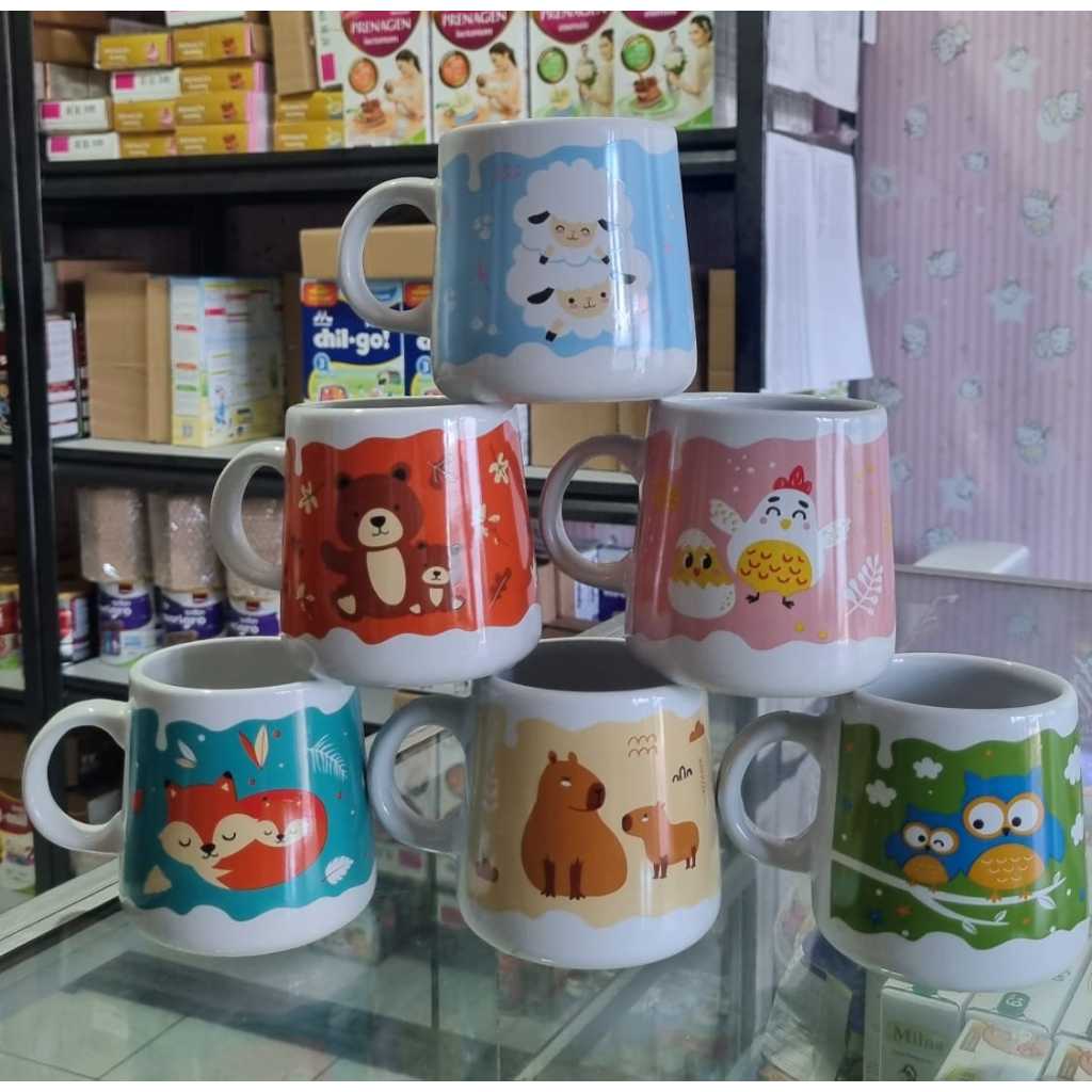 Jual MUG KERAMIK KARAKTER HEWAN LUCU (ZEE) | Shopee Indonesia
