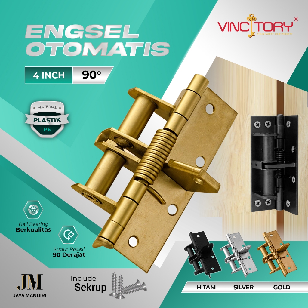 Jual VINCITORY Engsel Otomatis Buka Tutup 4 INCH Engsel Pintu Hidrolik ...