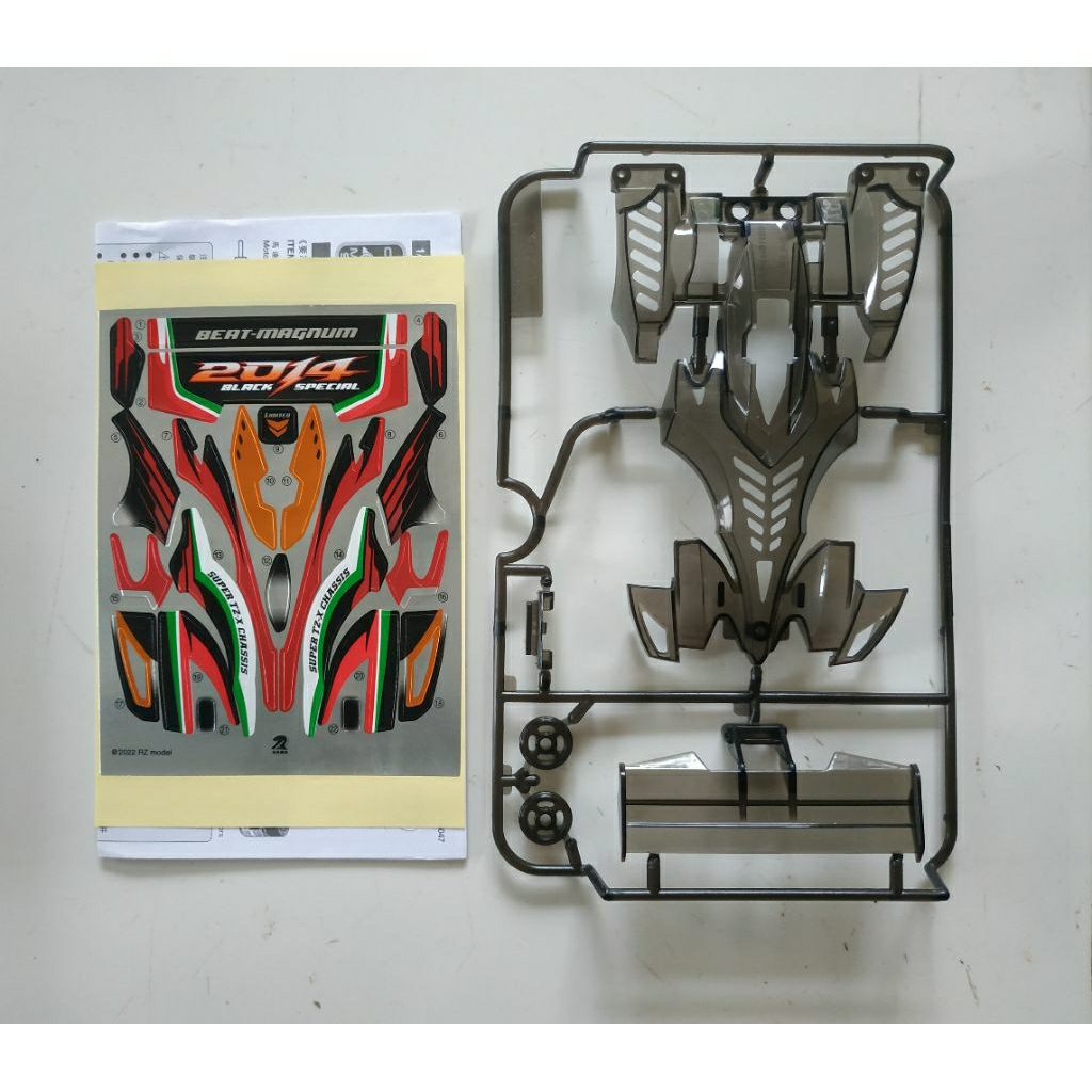 Jual Body Tamiya Beat Magnum TRF Black Special for Super TZX Chassis ...