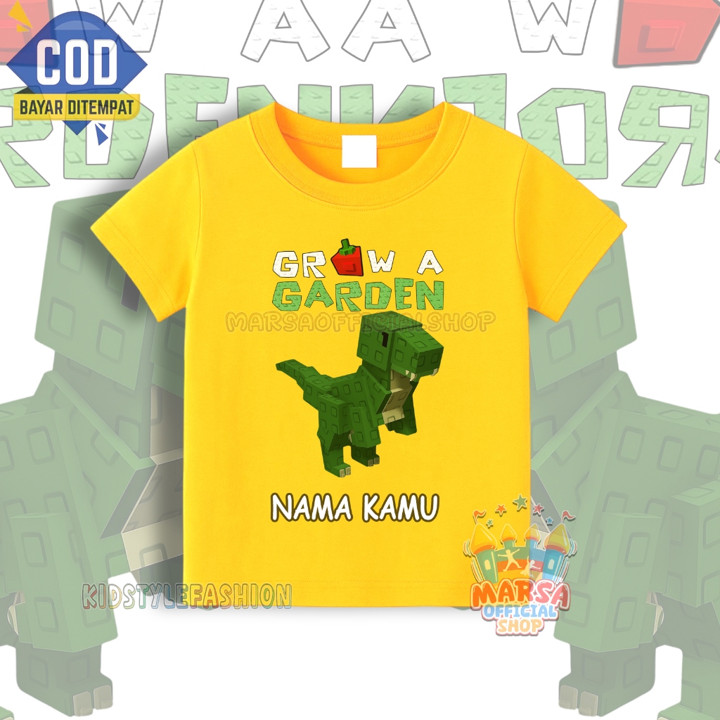 Jual Tshirt kaos anak roblox grow a garde T-rex dinosaurus lucu / Kaos ...