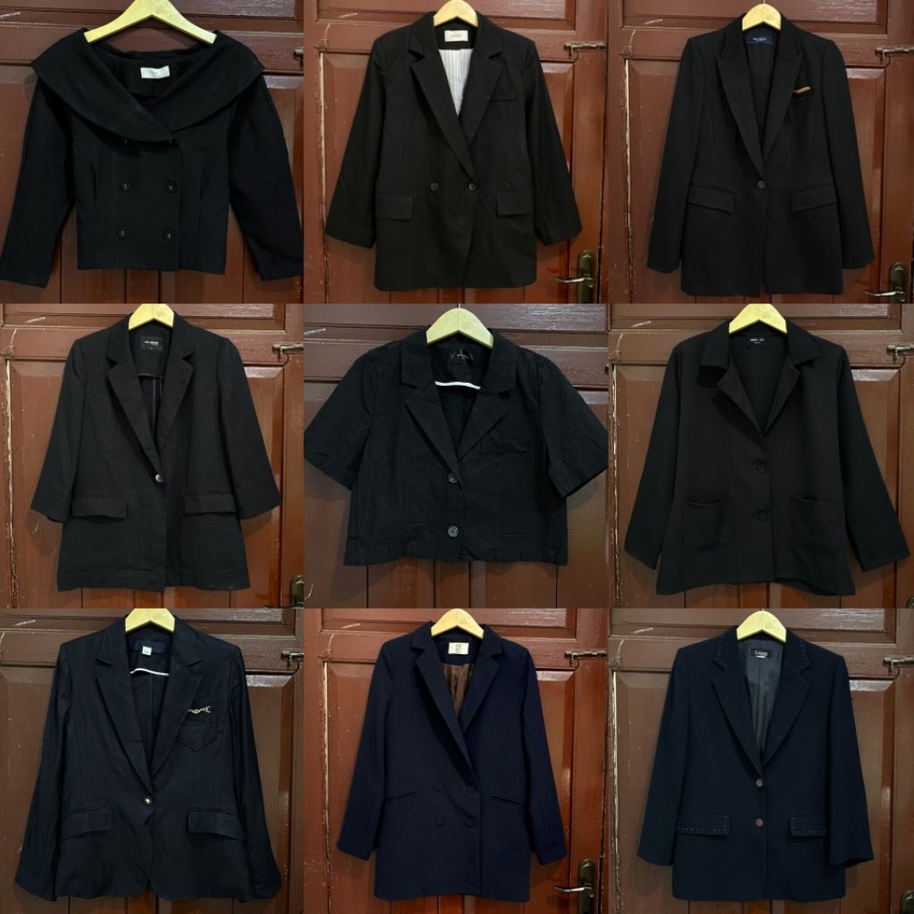 Jual Blazer Formal/ Blazer Hitam Navy Abu | Shopee Indonesia