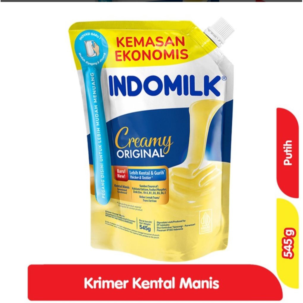 Jual Indomilk SKM Kental Manis 545 gram, Putih / Coklat Kemasan Pouch ...