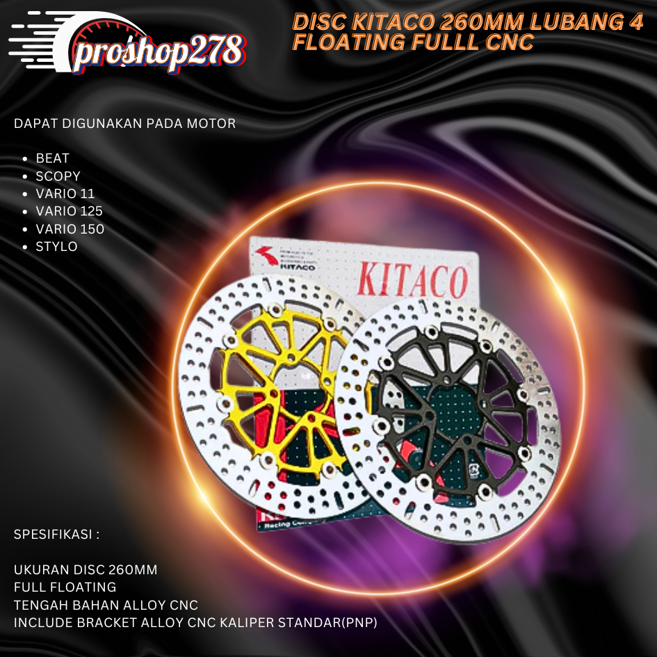 Jual Disc Kitaco Beat Vario Scopy Stylo Lub 4 260 Floating | Shopee ...