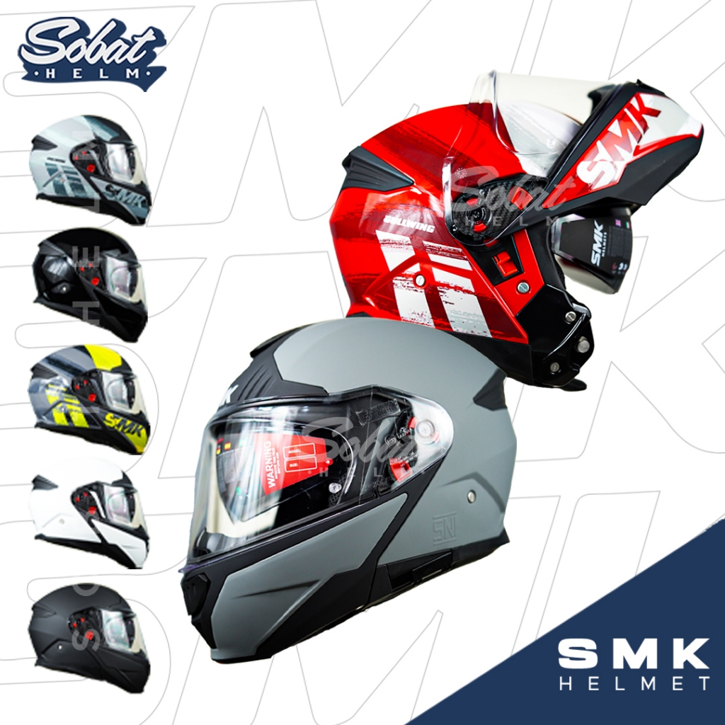 Jual SOBATHELM Helm SMK GULLWING Modular Helm Full Face SNI | Shopee ...