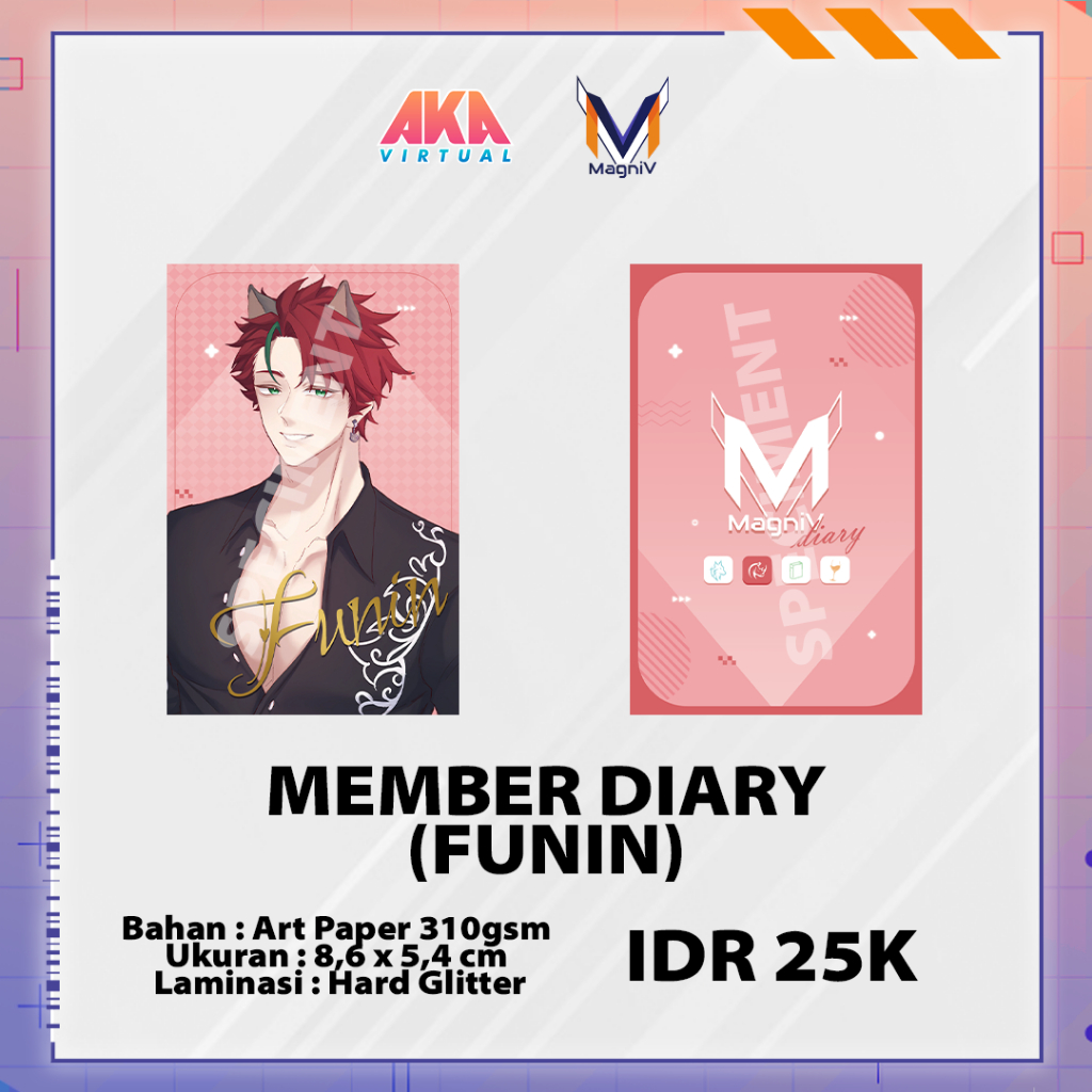 Jual MagniV Member Diary Funin Mamori Photocard AKA Virtual | Shopee ...