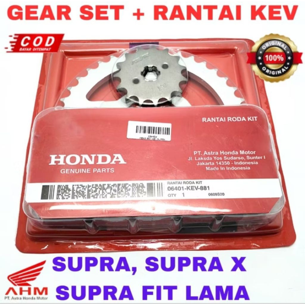 Jual GEAR SET PLUS RANTE KEV ORIGINAL HONDA SUPRA X, SUPRA, SUPRA LAMA, SUPRA FIT LAMA, GIR SET ...