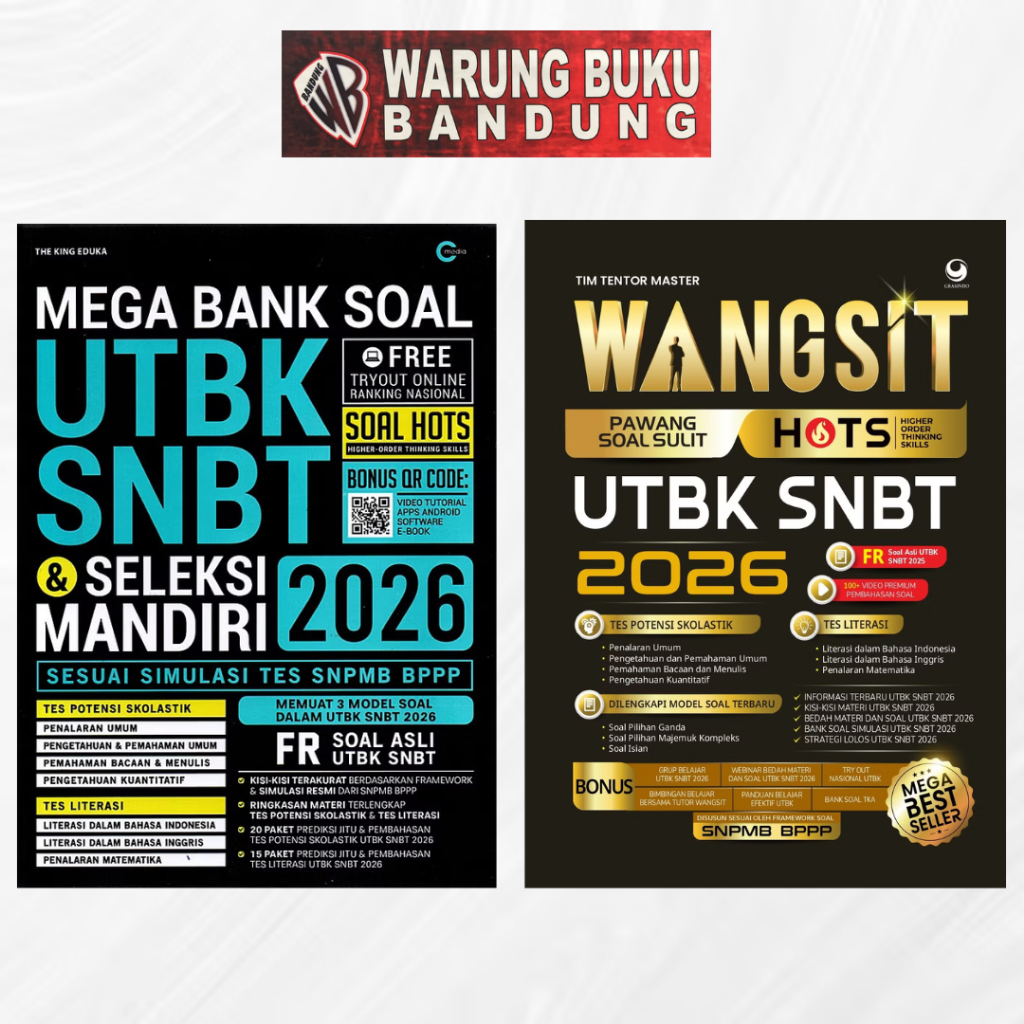 Jual BUKU WANGSIT DAN MEGA BANK SOAL UTBK SNBT TAHUN 2026 | Shopee Indonesia
