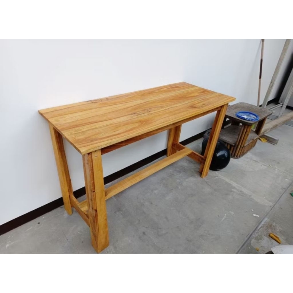 Jual Meja serbaguna full kayu 120x60x70 / meja makan / meja cafe / meja ...